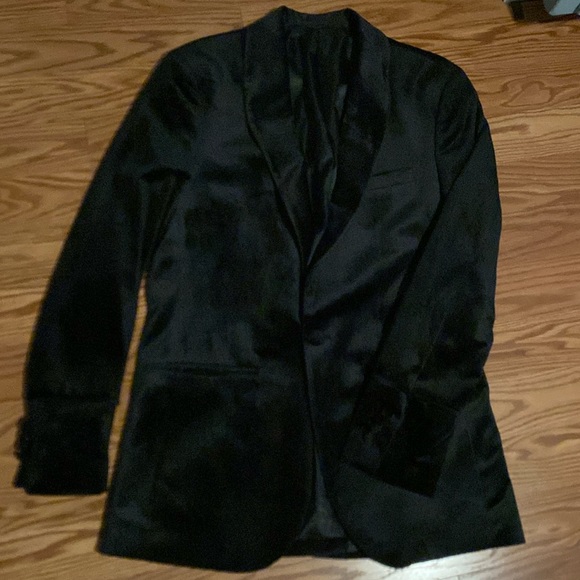 Topman | Suits & Blazers | Mens Slim Fit Velvet Blazer | Poshmark